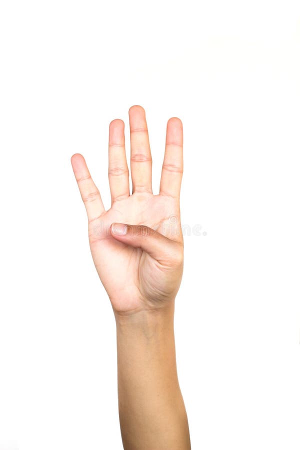 Open Human Hand Making Four Finger Gesture Stock Photos - Free ...