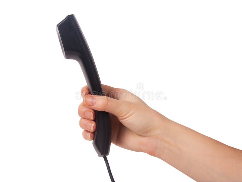 Female Hand Giving a Phone Tube Stock Image - Image of connect ...