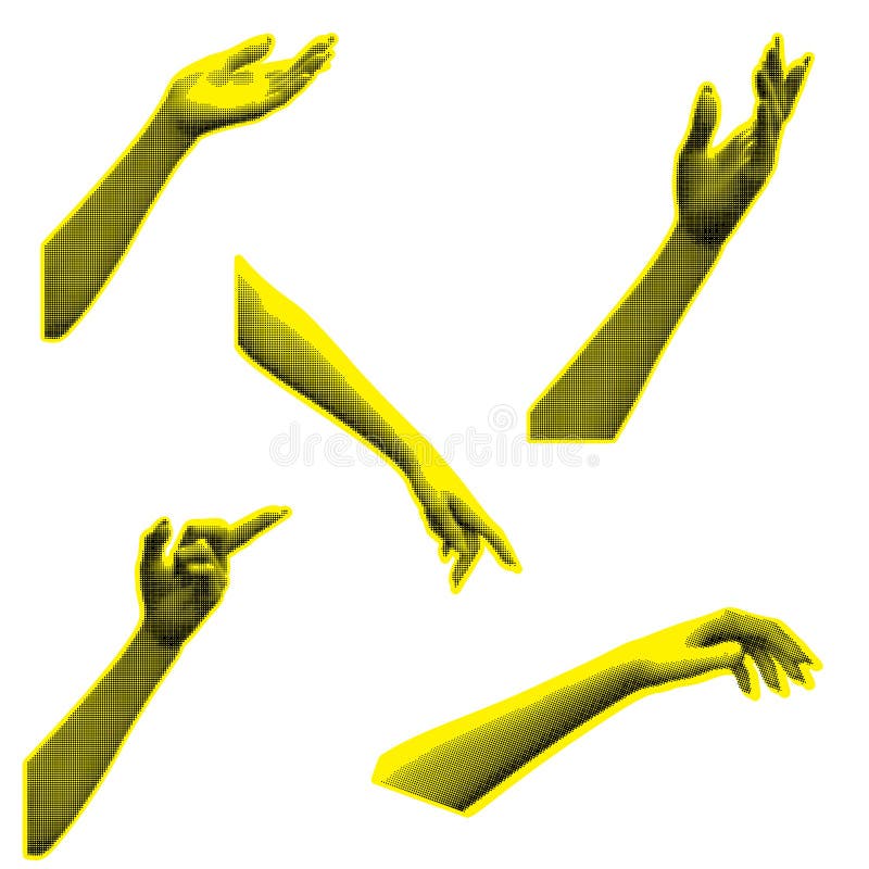 Female hand halftone stock vector. Illustration of screen - 303485897