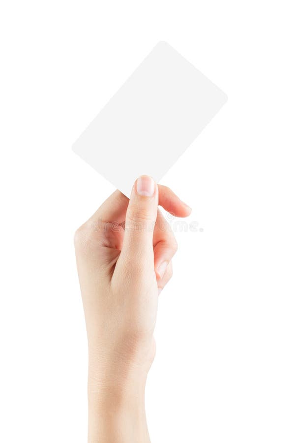 Female Hand Hold Blank Card Stock Image - Image of card, holding: 52711141