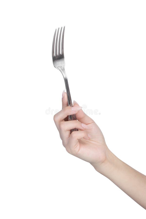 Female hand hold a fork stock image. Image of finger - 143350073