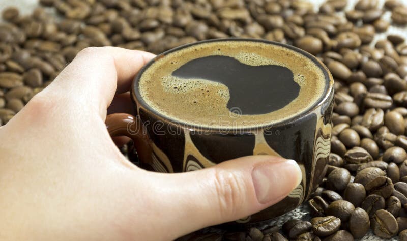 Female Hand Holding a Coffee Cup Stock Image - Image of still, hand ...