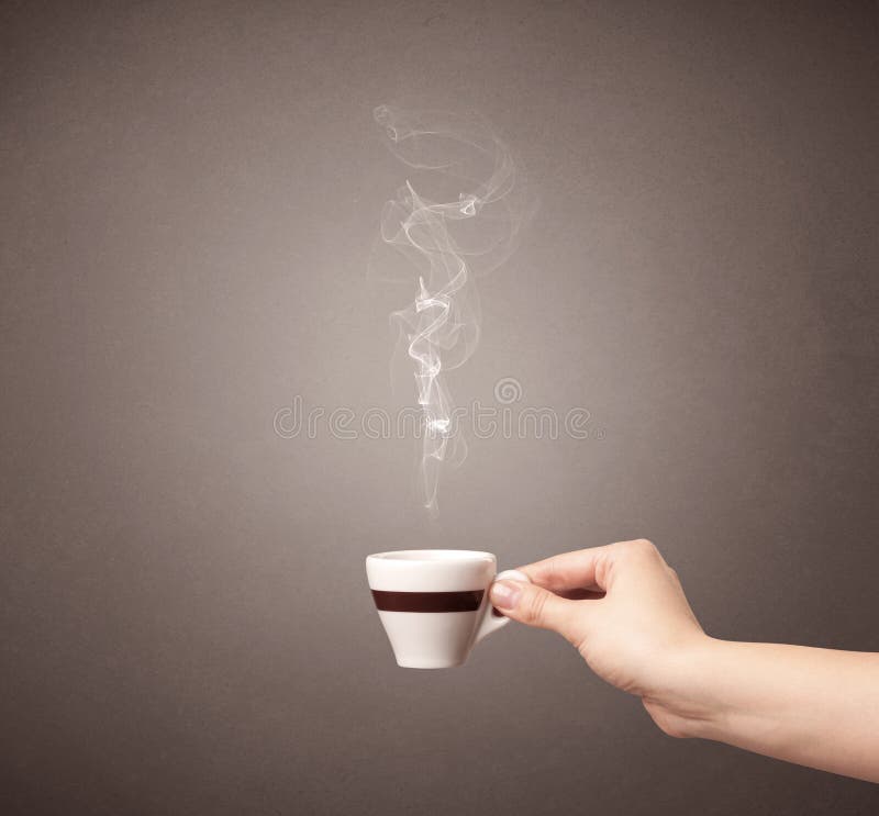 Female Hand Holding Coffee Cup Stock Image - Image of liquid, brown ...