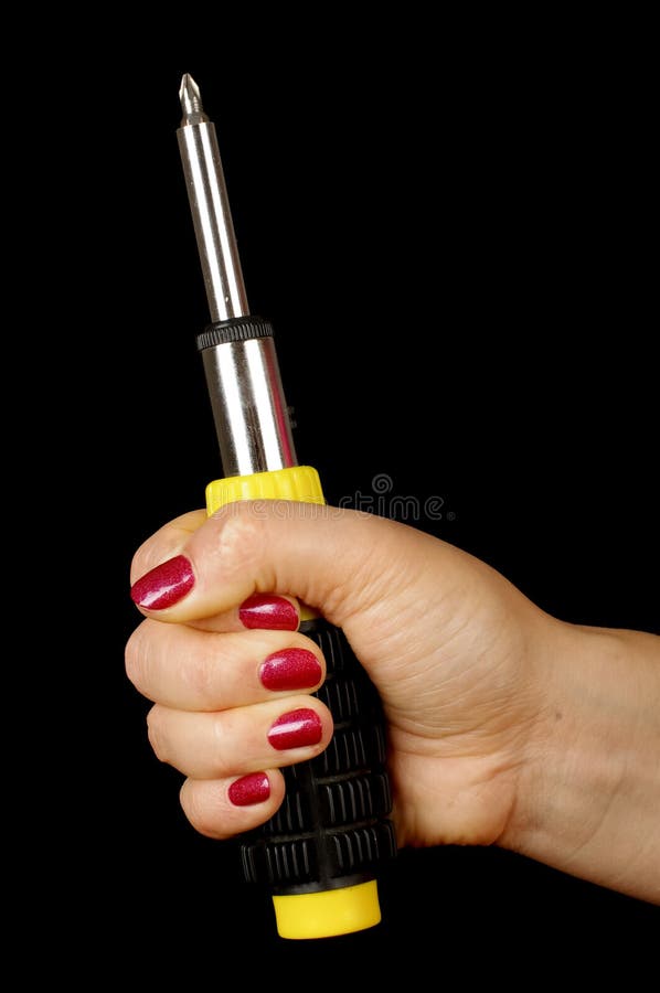 Woman Hand Holding Sharp Philips Screwdriver Stock Photos - Free ...