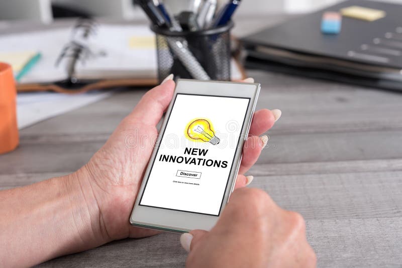 New Innovations Concept on a Smartphone Stock Photo - Image of ...