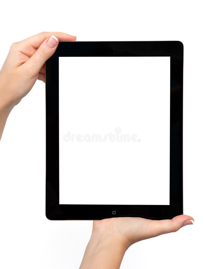 Female Hand Holding a Tablet Stock Photo - Image of people ...