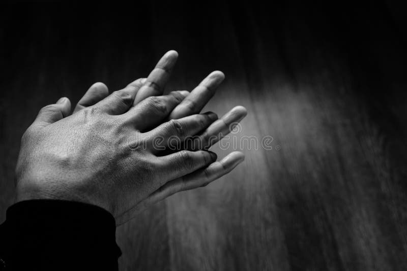 Female Hand Hope Concept in Black and White Stock Photo - Image of ...