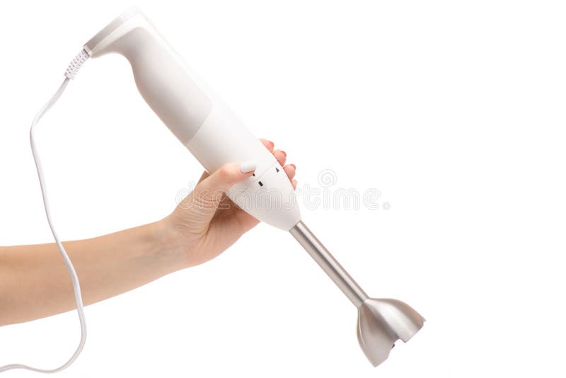 Female Hand Immersion Blender Stock Image - Image of caucasian, human ...