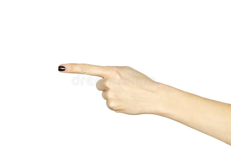 Female Hand with Index Finger Stock Photo - Image of hand, showing ...