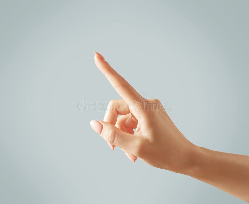 Finger Touching Tablet with Web Technology Icons Concept Stock Image ...