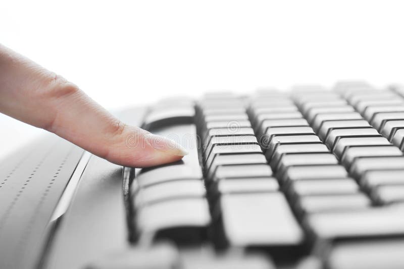 Female hand and keyboard stock image. Image of design - 12389671