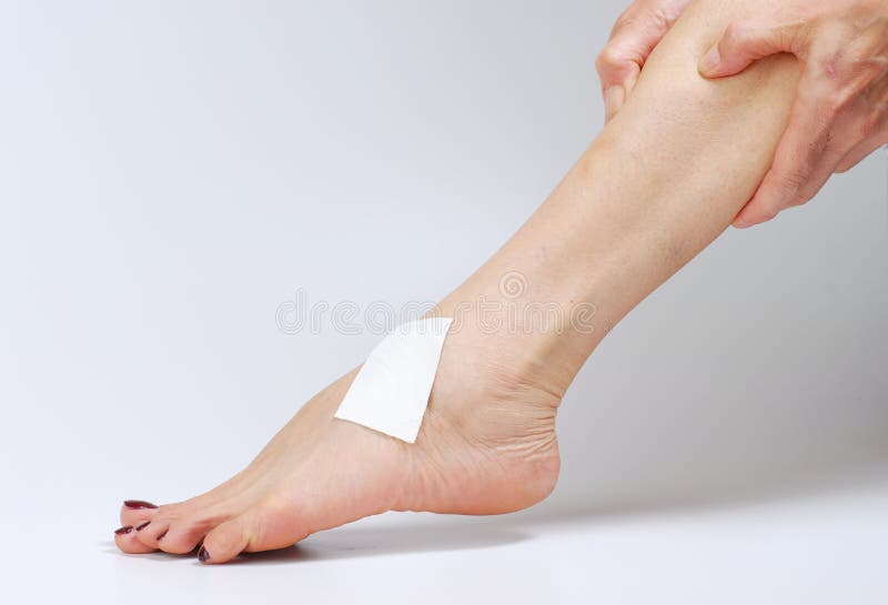 Female Hand Massages Her Leg Stock Photo - Image of foot, health: 15699326