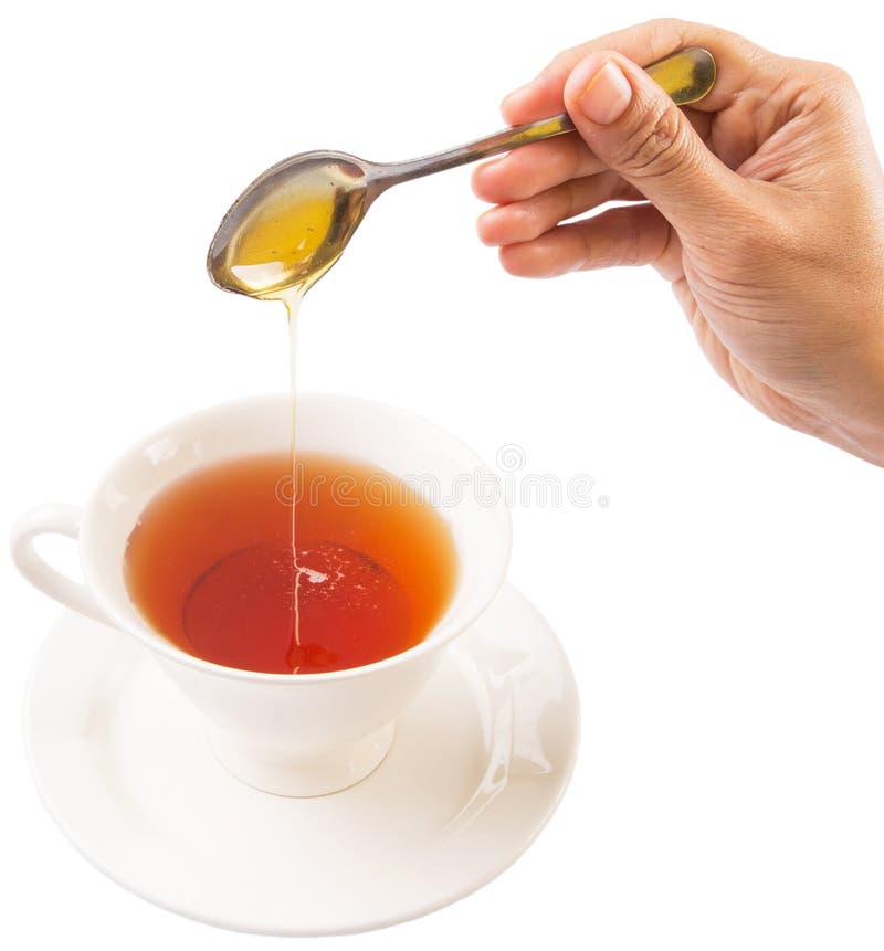 Female Hand Mixing Honey with Tea V Stock Photo - Image of product ...