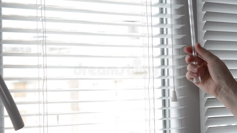 Blinds on the Window Open and Close. Stock Video - Video of blinds ...