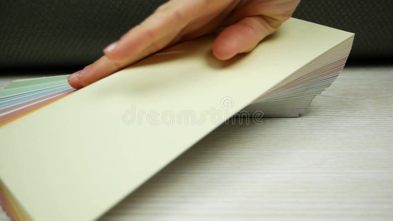 Colour Swatches Book. Rainbow Sample Colors Catalogue Stock Video ...