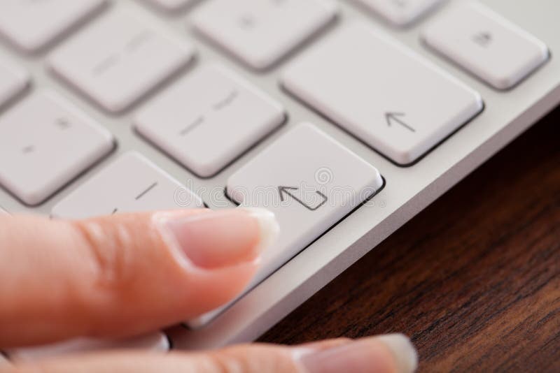 Female Hand Over Keyboard stock image. Image of entering - 35313699