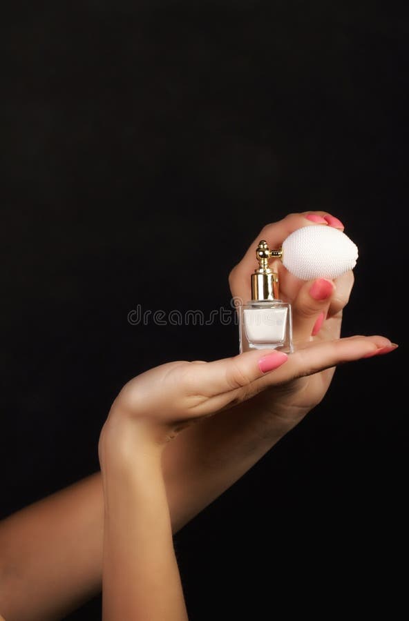 Female Hand with Perfume Bottle Stock Image - Image of luxury, scent ...