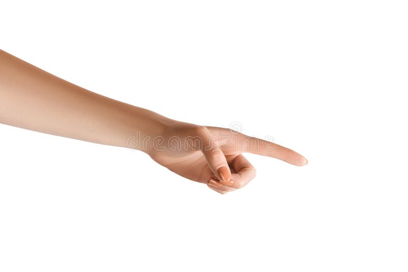 Female hand pointing stock image. Image of sign, human - 72850897