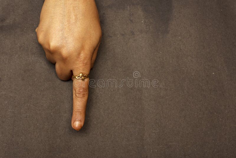 A Female Hand Pointing with Forefinger with Selective Focus Stock Photo ...