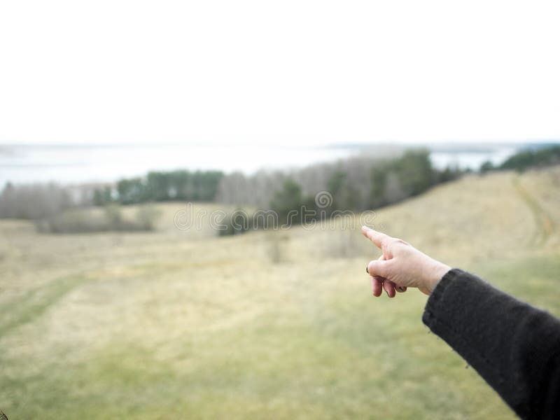 Female Hand Pointing stock image. Image of female, sightseeing - 90222143