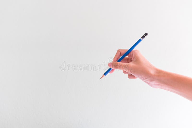 Female Hand is Ready for Drawing with Pencil Stock Photo - Image of ...