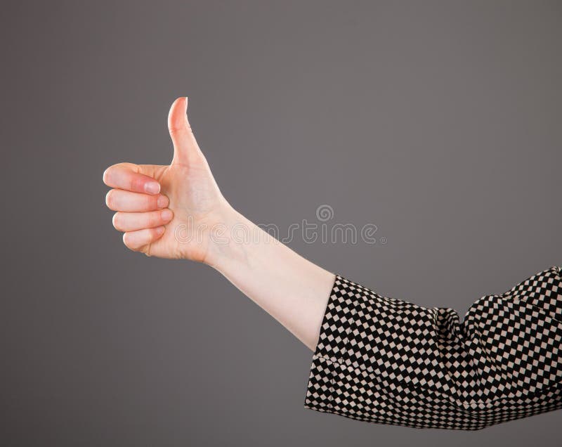 Female Hand Showing Positive Gesture Stock Photo - Image of human ...
