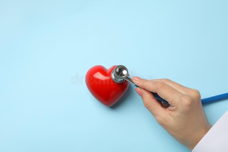 Female Hand with Stethoscope Checking Heart Beat Stock Image - Image of ...