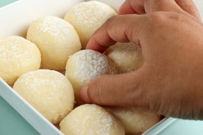 Female Hand Take Milk Bun Bread Stock Image - Image of fresh, hand ...
