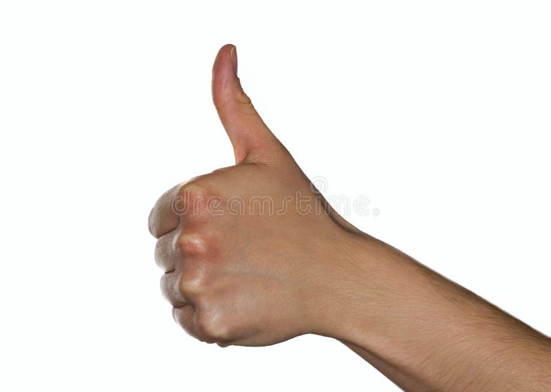 Female Hand with Thumb Up. Positive Message Stock Image - Image of sign ...