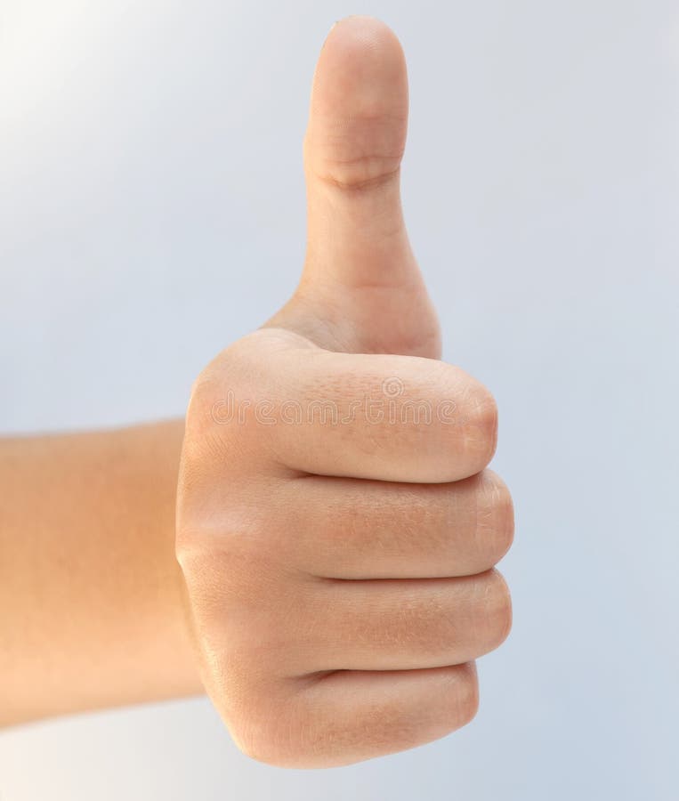 Female hand with thumb up stock image. Image of success - 37183423