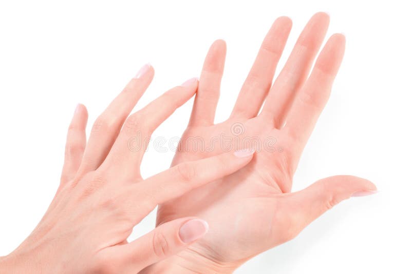 Female hand touching hand stock image. Image of body - 62274833