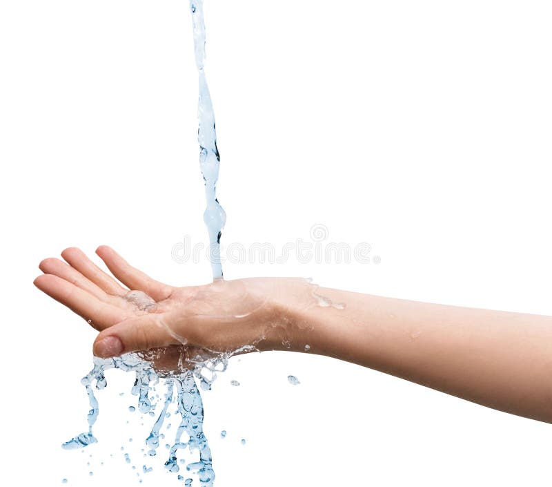 Female Hand Under the Stream of Water. Stock Photo - Image of fingers ...