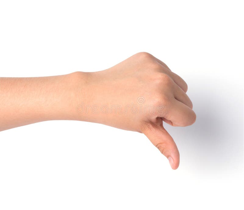 Female Hand on White ,Unlike Sign Stock Photo - Image of shiny, finger ...