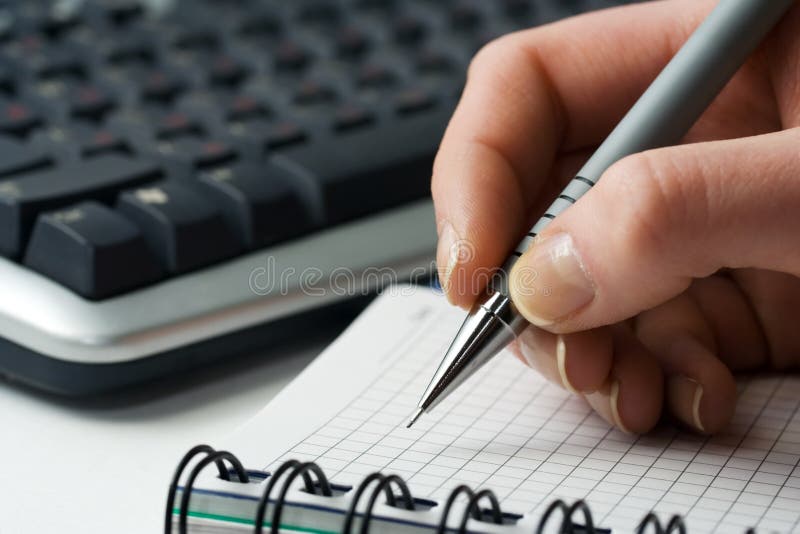 Female hand writing stock image. Image of concepts, list - 7662341