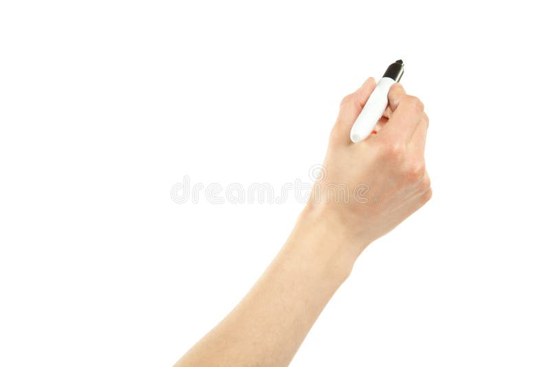 Female Hand Writing with Marker Stock Photo - Image of wall, marker ...