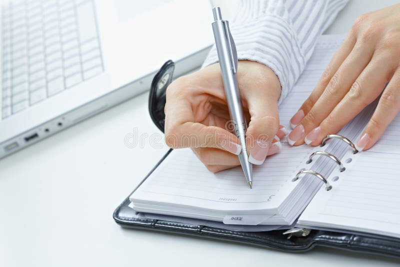 Writing notes stock image. Image of close, coworkers, dressed - 3926691