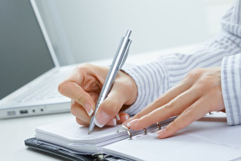 Writing notes stock image. Image of close, coworkers, dressed - 3926691