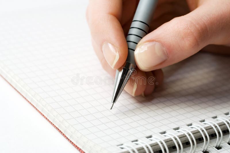 Female Hand Writing on Page. Stock Photo - Image of businesswoman ...
