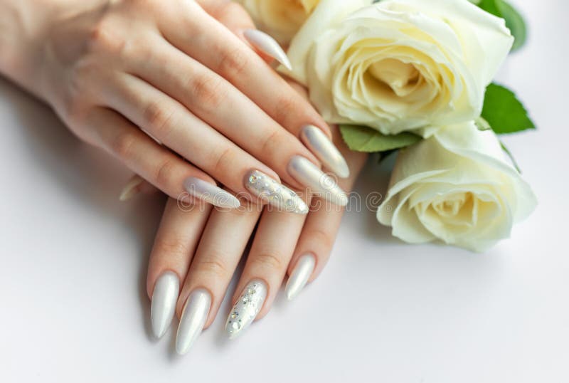 Female Hands with Beautiful Manicure Stock Photo - Image of stylish ...