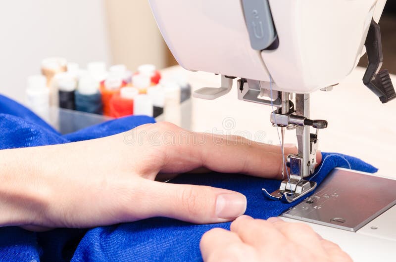 Female Hands are Busy by Sewing Stock Image - Image of item, female ...