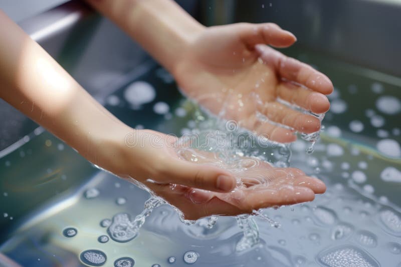 Female Hands Collecting Tap Water for a Water Quality Test Stock Image ...