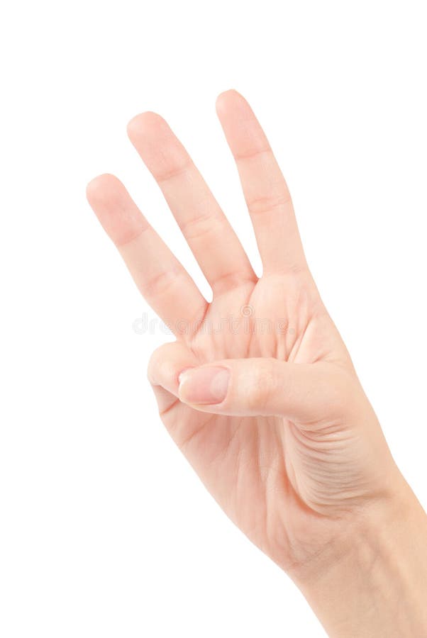 Finger number 3 stock image. Image of number, point, space - 1559