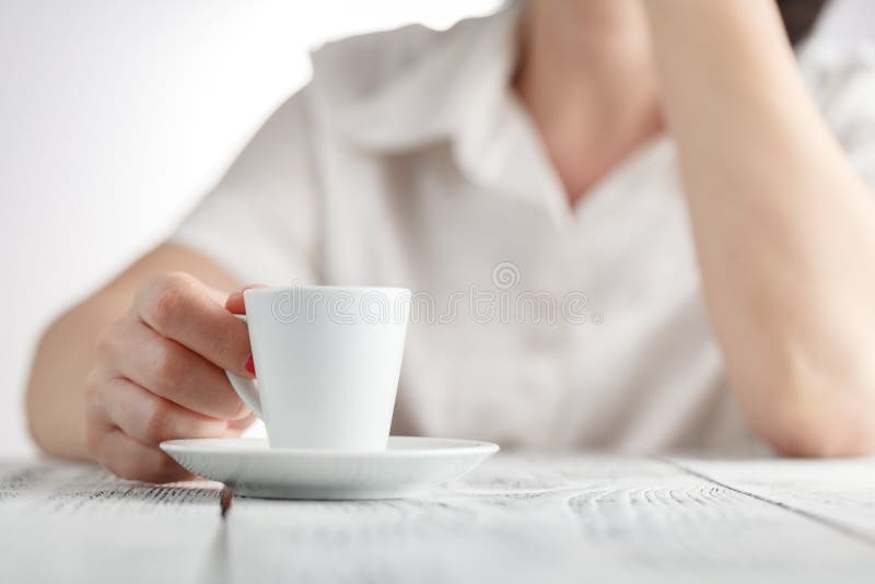 Female Hands and Cup of Coffee Stock Photo - Image of shop, caffeine ...
