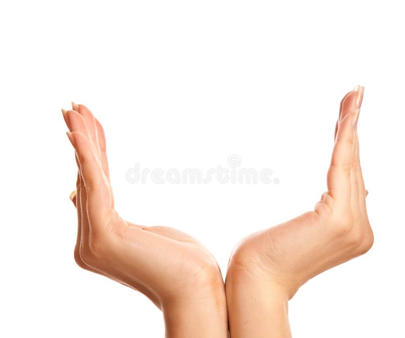 Female hands forming house stock image. Image of peace - 11992547