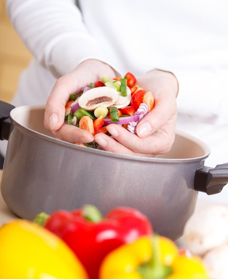 Female Hands Full of Vegetables Stock Image - Image of focus, hands ...