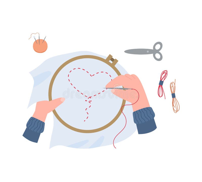 Needle Thread Art Stock Illustrations – 11,432 Needle Thread Art Stock ...