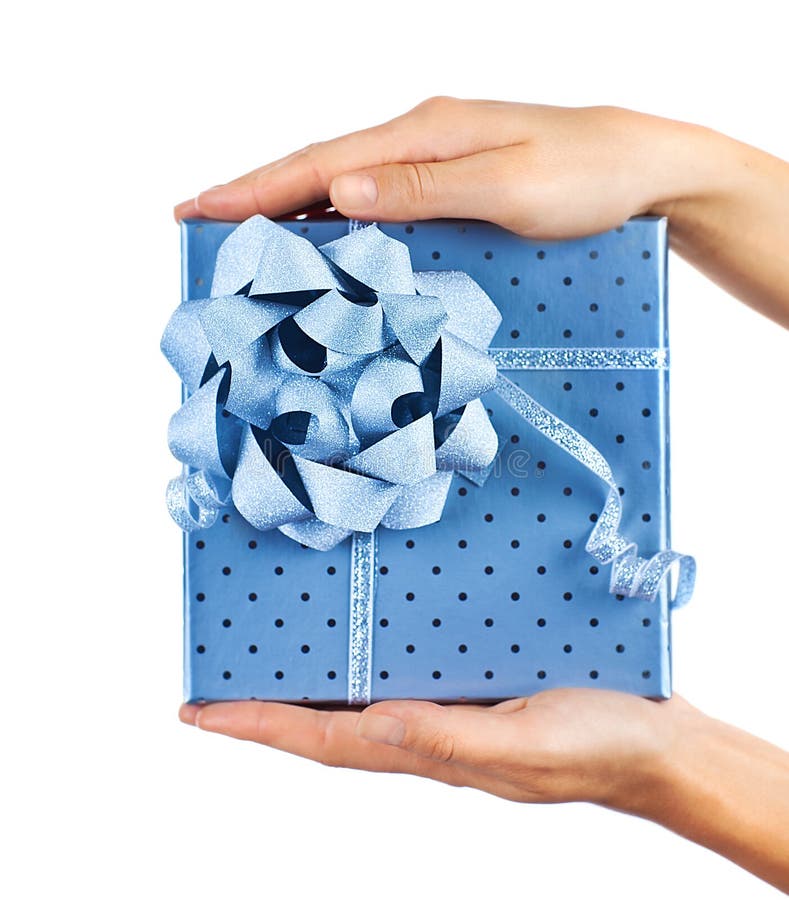 Hands Holding Beautiful Gift Box Stock Image - Image of hand, merry ...
