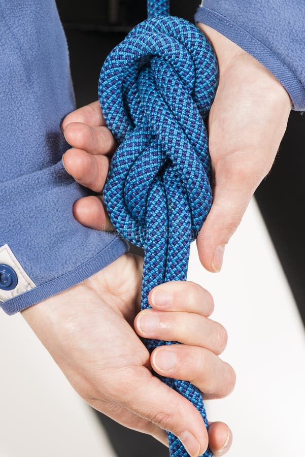 Female Hands Holding a Climbing Rope Stock Image - Image of strength ...
