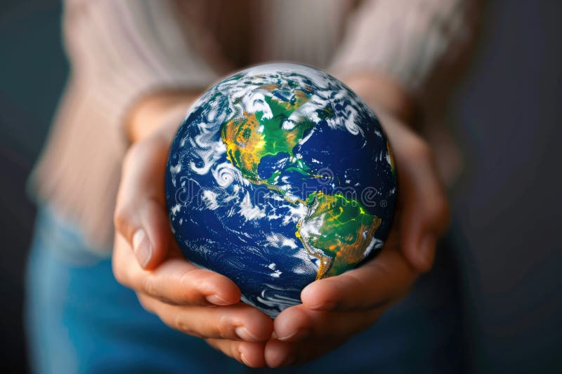 Female Hands Holding Planet Earth Globe. Environmental Ecology Issues ...