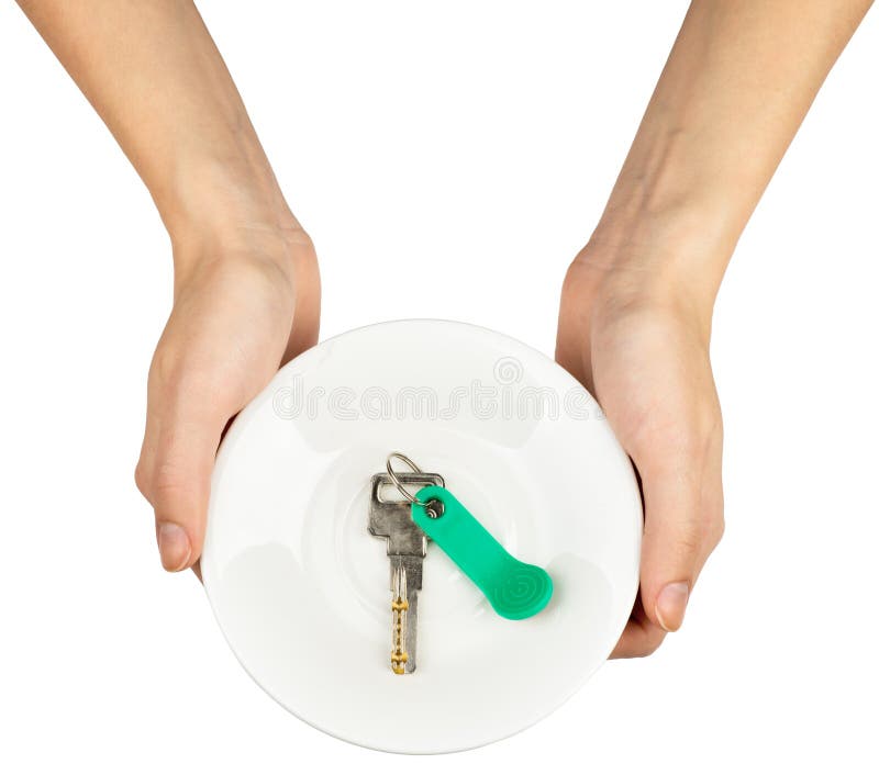 Female Hands Holding Plate Keys Stock Photos - Free & Royalty-Free ...